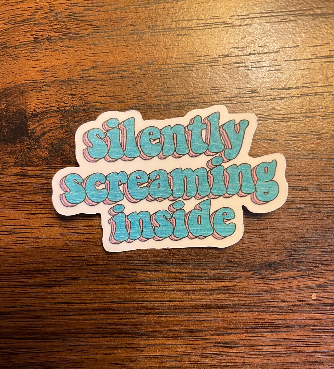 Silently Screaming Inside Sticker, Funny Sticker - Etsy