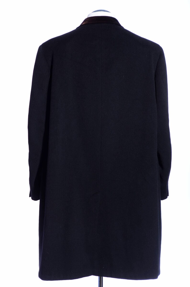 46R Vintage 60s Hughes Hatcher Suffrin Black Wool Velvet Collar Single ...