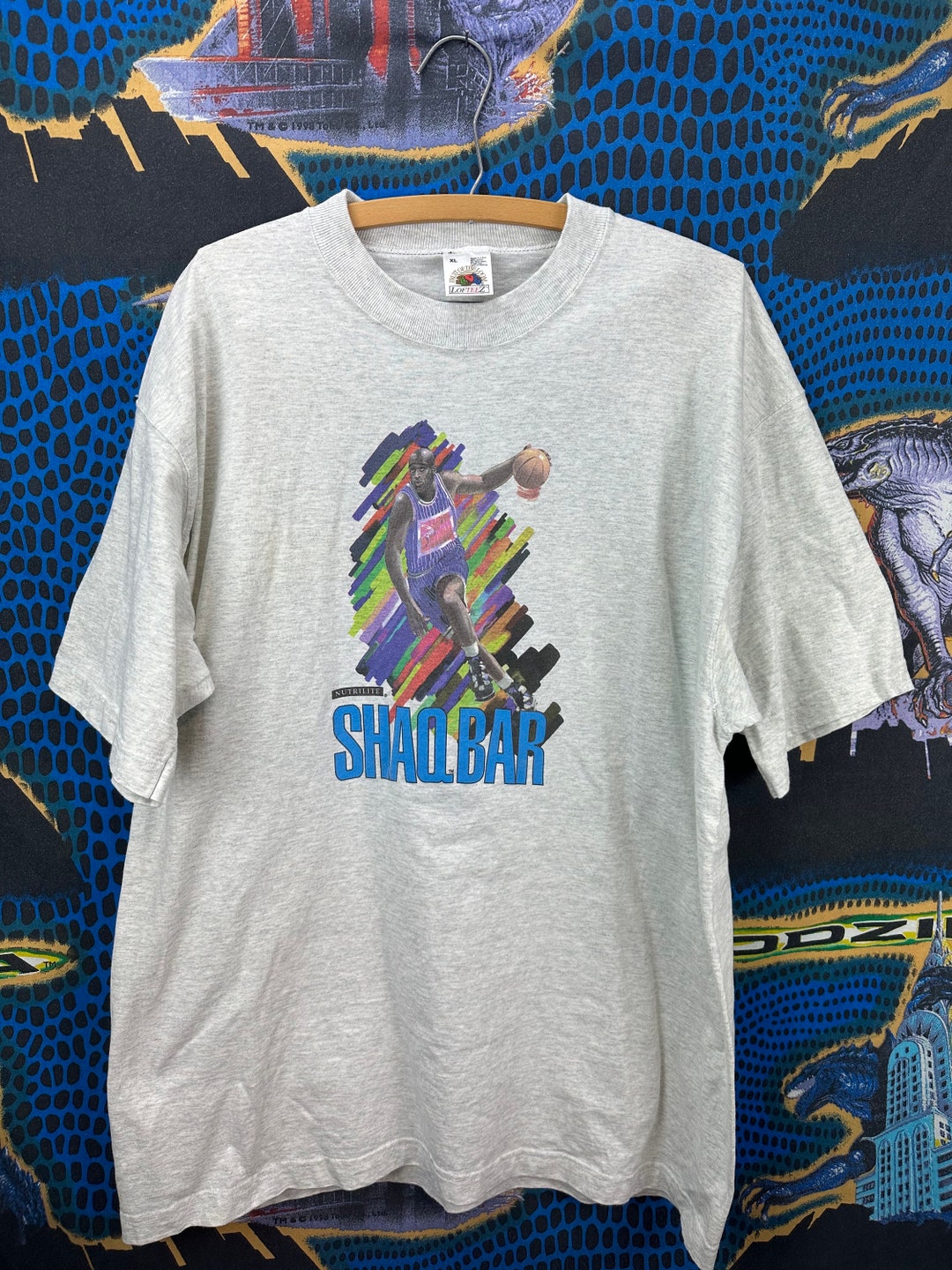 Vintage 90s Shaq Bar, Hand Print, Shaq O’neill Shirt - Etsy