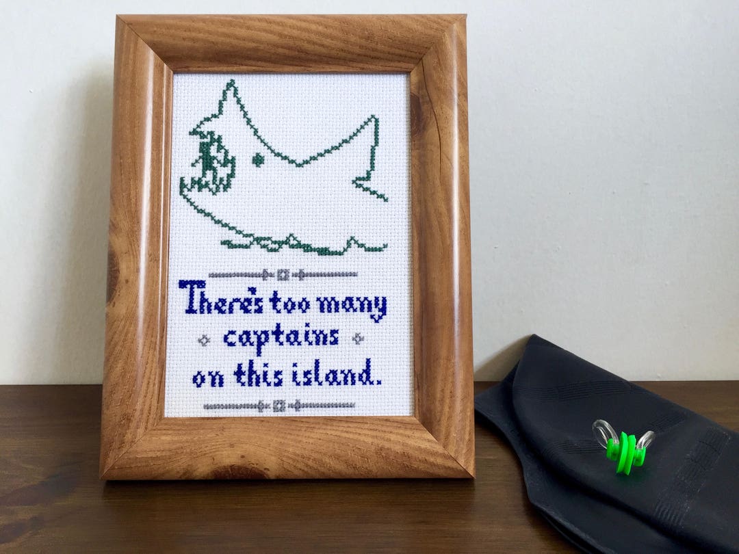 Pattern - There's Too Many Captains on This Island. - 5"x7" Cross ...