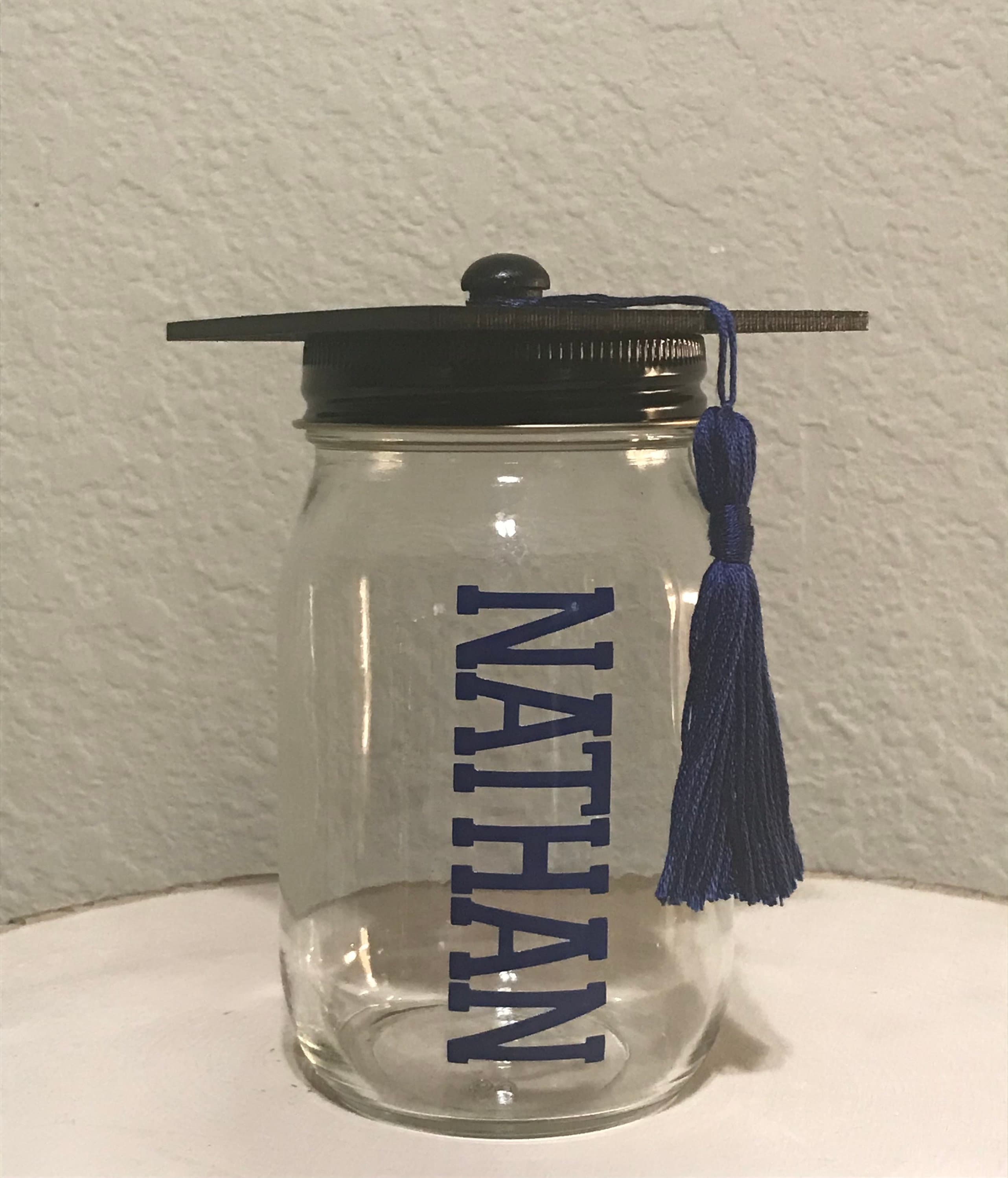 Personalized Graduation Cap Mason Jar Graduation Gift - Etsy