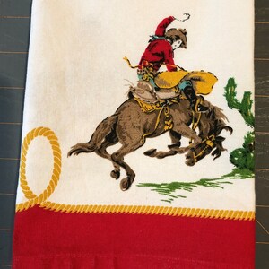 Cowboys & Broncos or Red Bandana Kitchen Towels//western Theme//horses ...