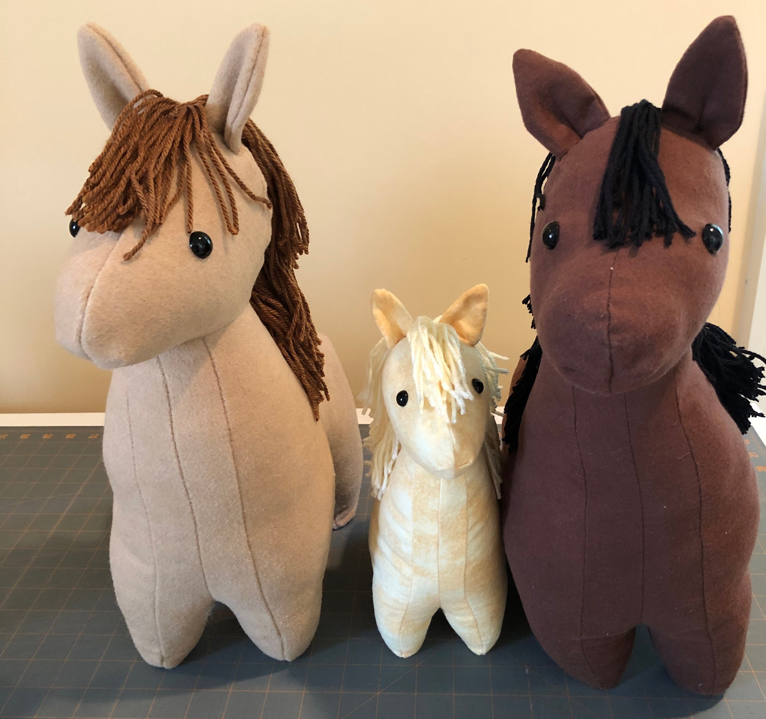 Handmade Fabric Horse//soft Cuddly Horse Stuffies//stuffed Ponies ...