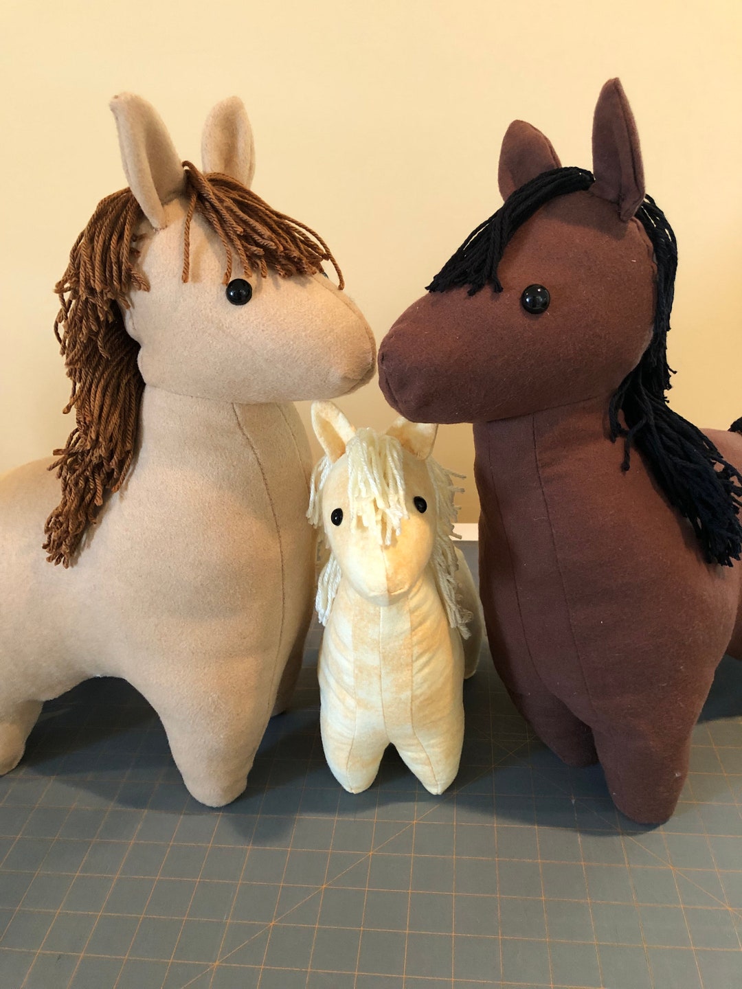 Handmade Fabric Horse//soft Cuddly Horse Stuffies//stuffed Ponies ...