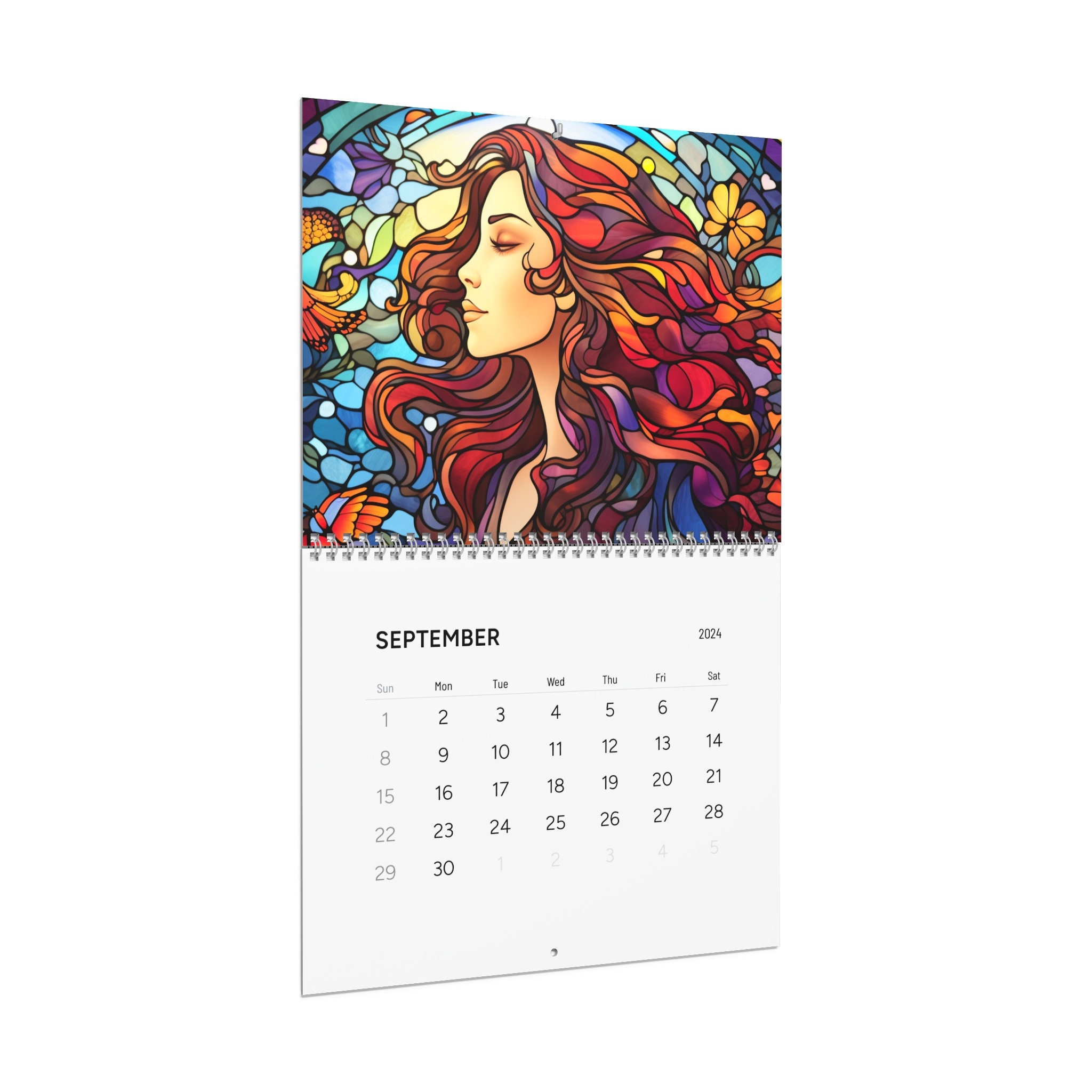 Stained glass wall calendar 2024, gay wall calendar 2024, beautiful ...