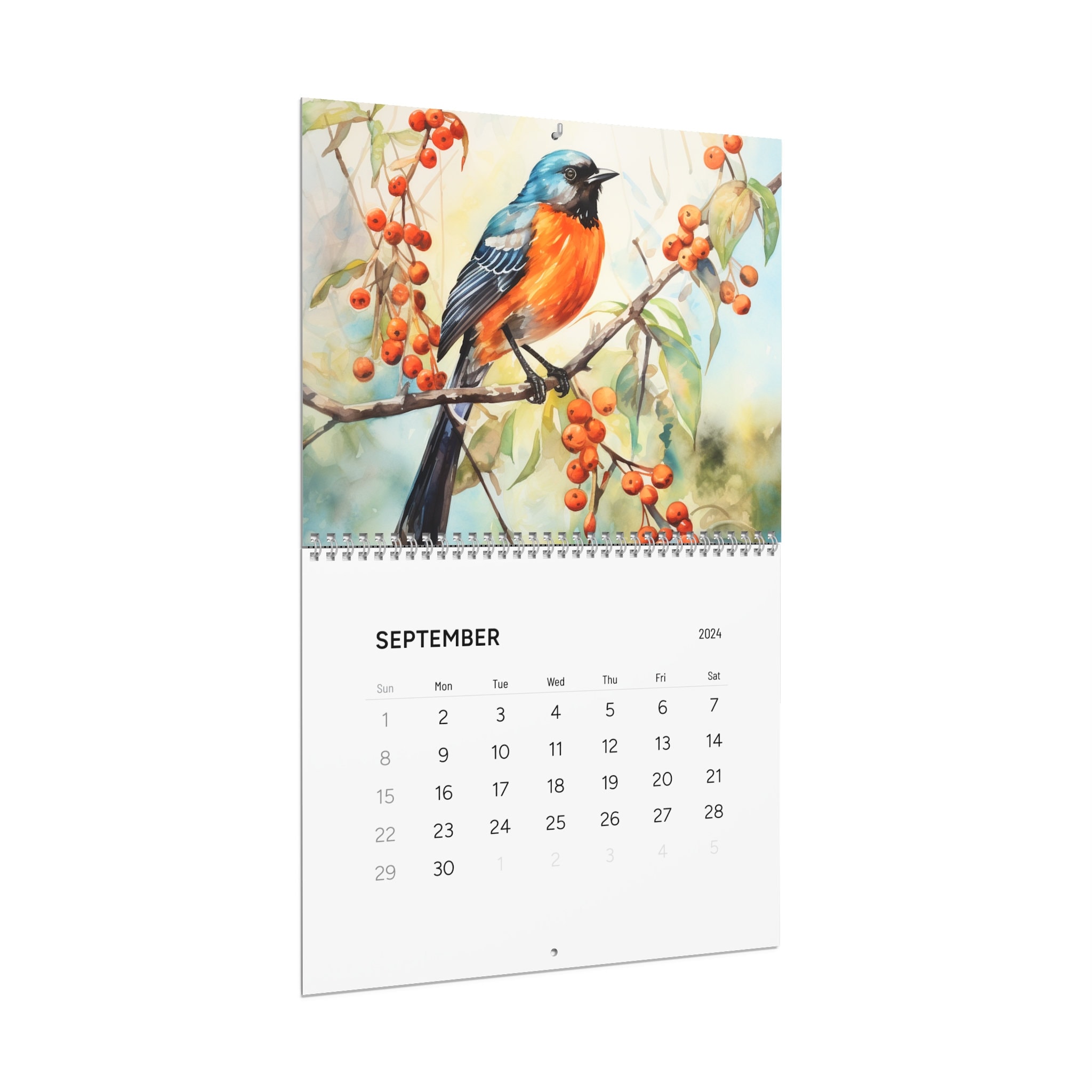 Bird calendar 2024, bird fruit tree calendar 2024, 2024 calendar bird ...