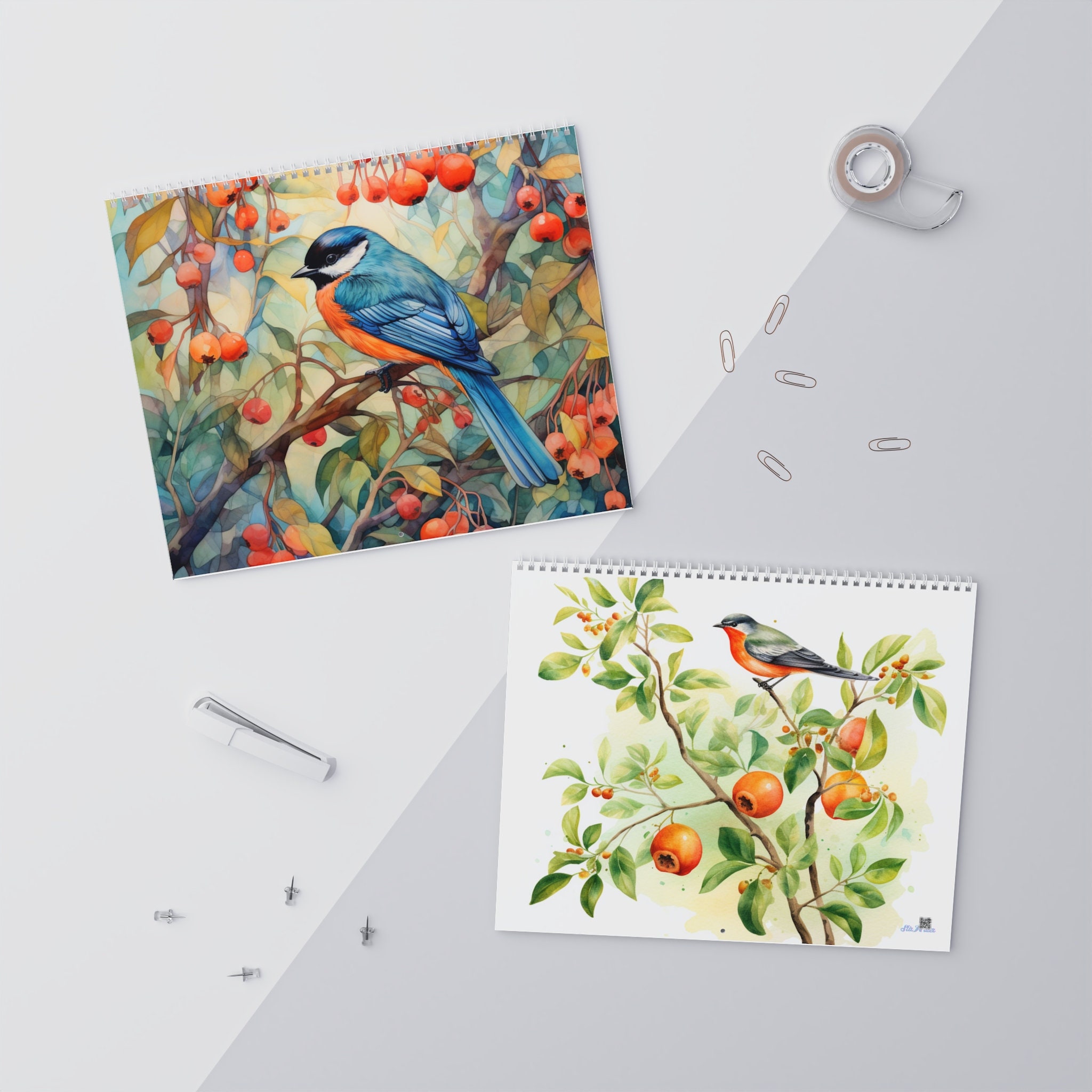 Bird calendar 2024, bird fruit tree calendar 2024, 2024 calendar bird ...