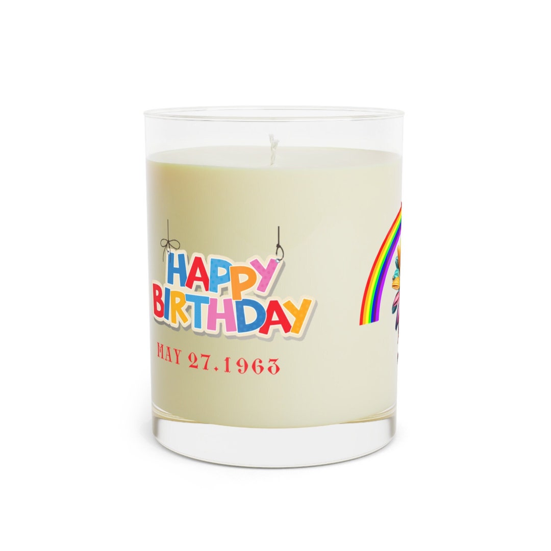 Personalized Custom Happy Birthday Scented Candle Full - Etsy