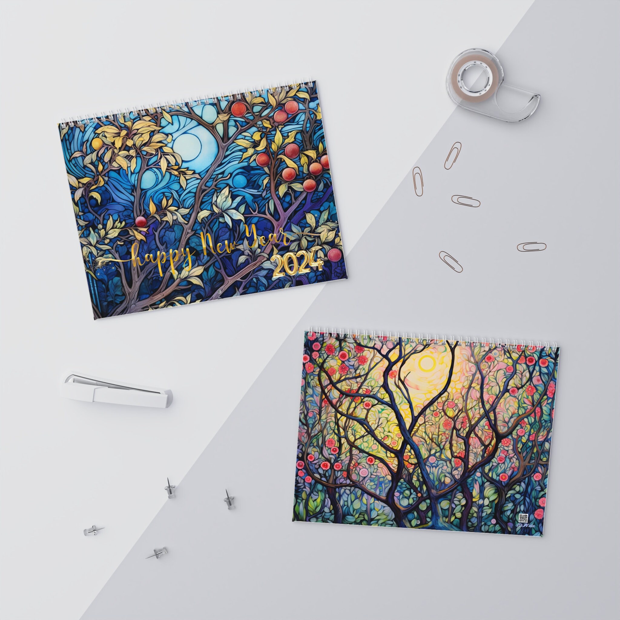 Plum tree wall calendar 2024, plum fruit wall calendar 2024, nature ...