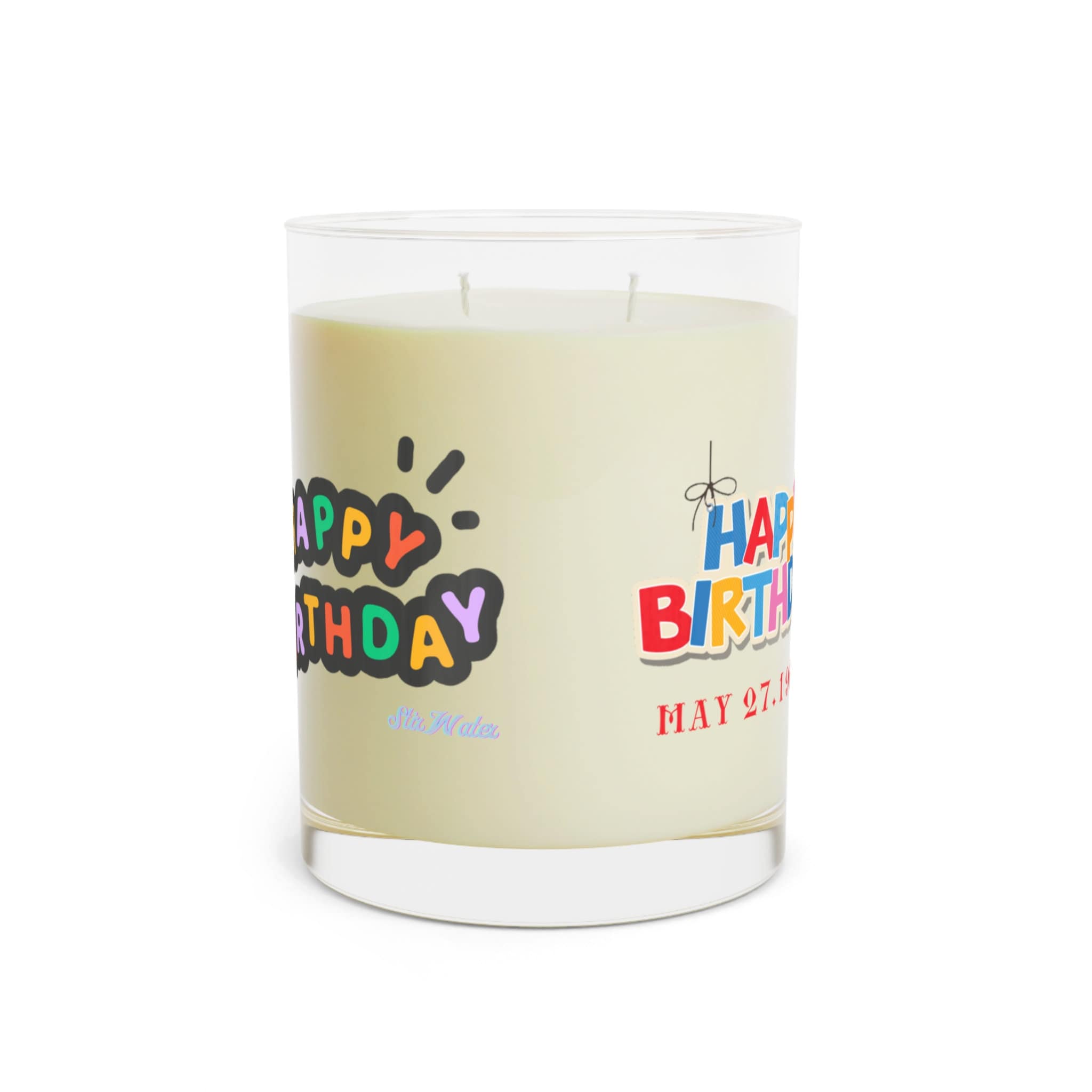 Personalized Custom Happy Birthday Scented Candle Full - Etsy