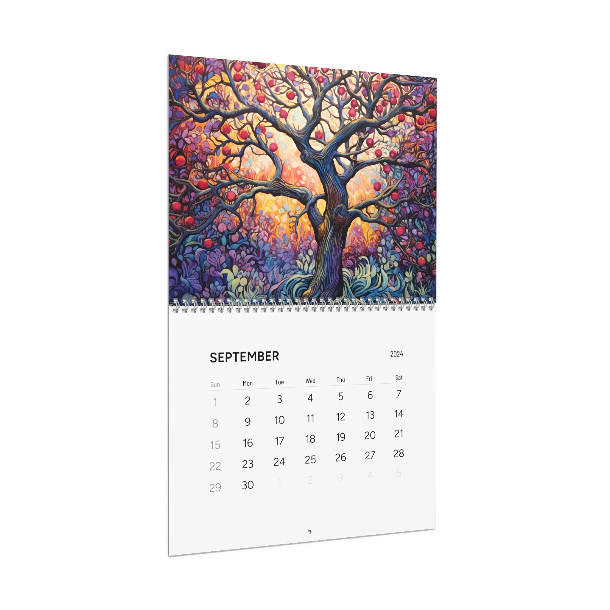 Plum tree wall calendar 2024, plum fruit wall calendar 2024, nature ...