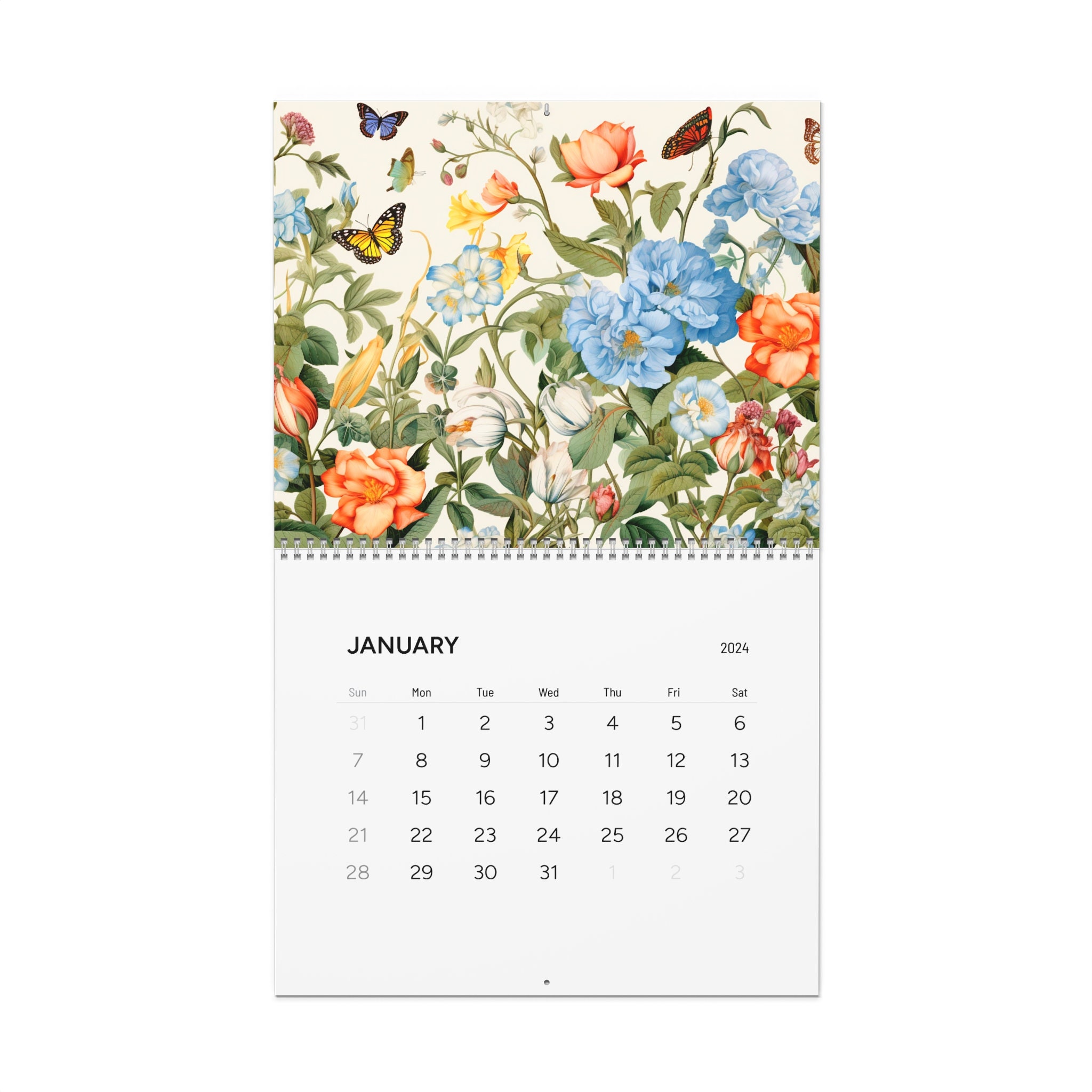 Butterfly Calendar 2024 Printable 2024 Calendar Printable