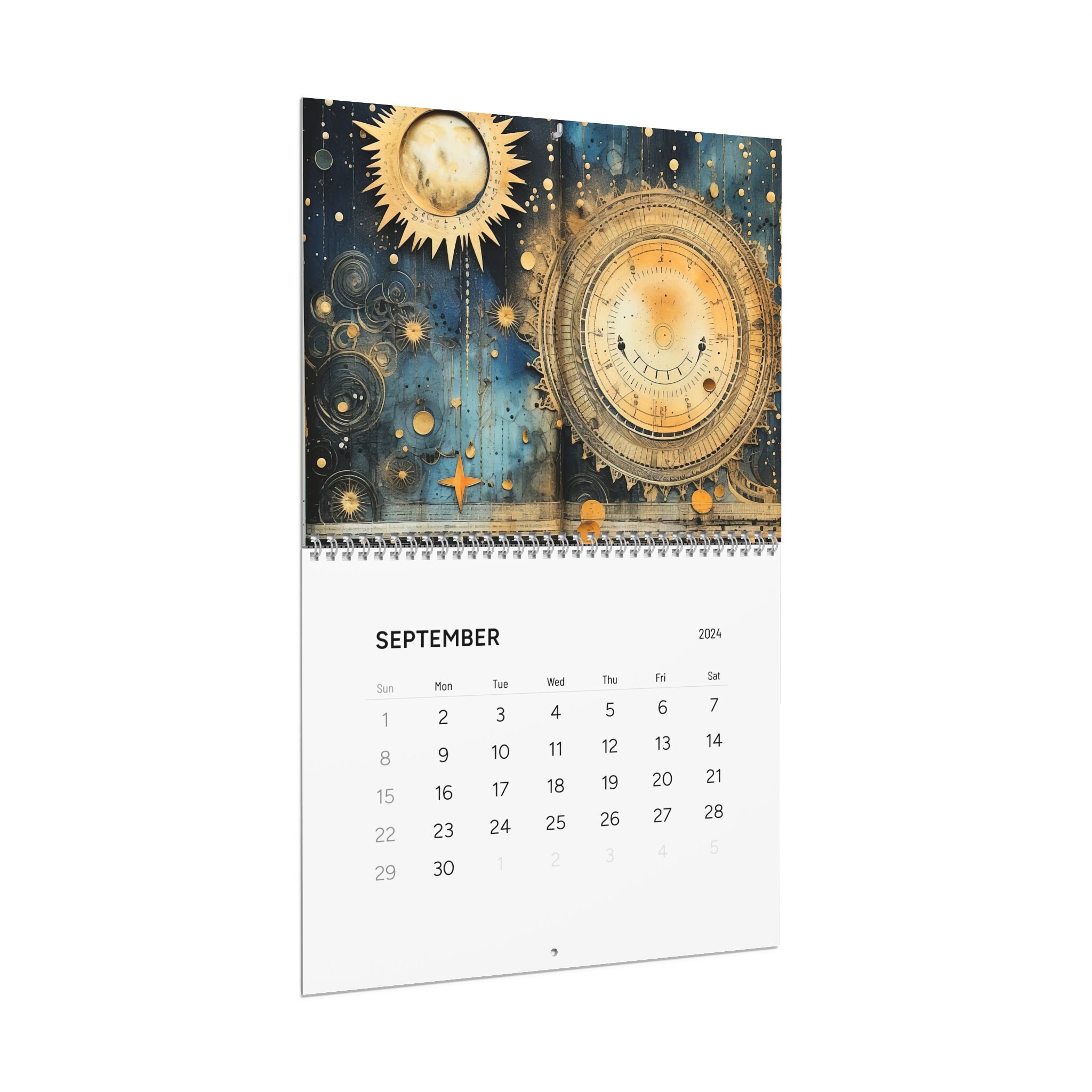 Celestial wall calendar 2024, astrology wall calendar 2024, universe ...
