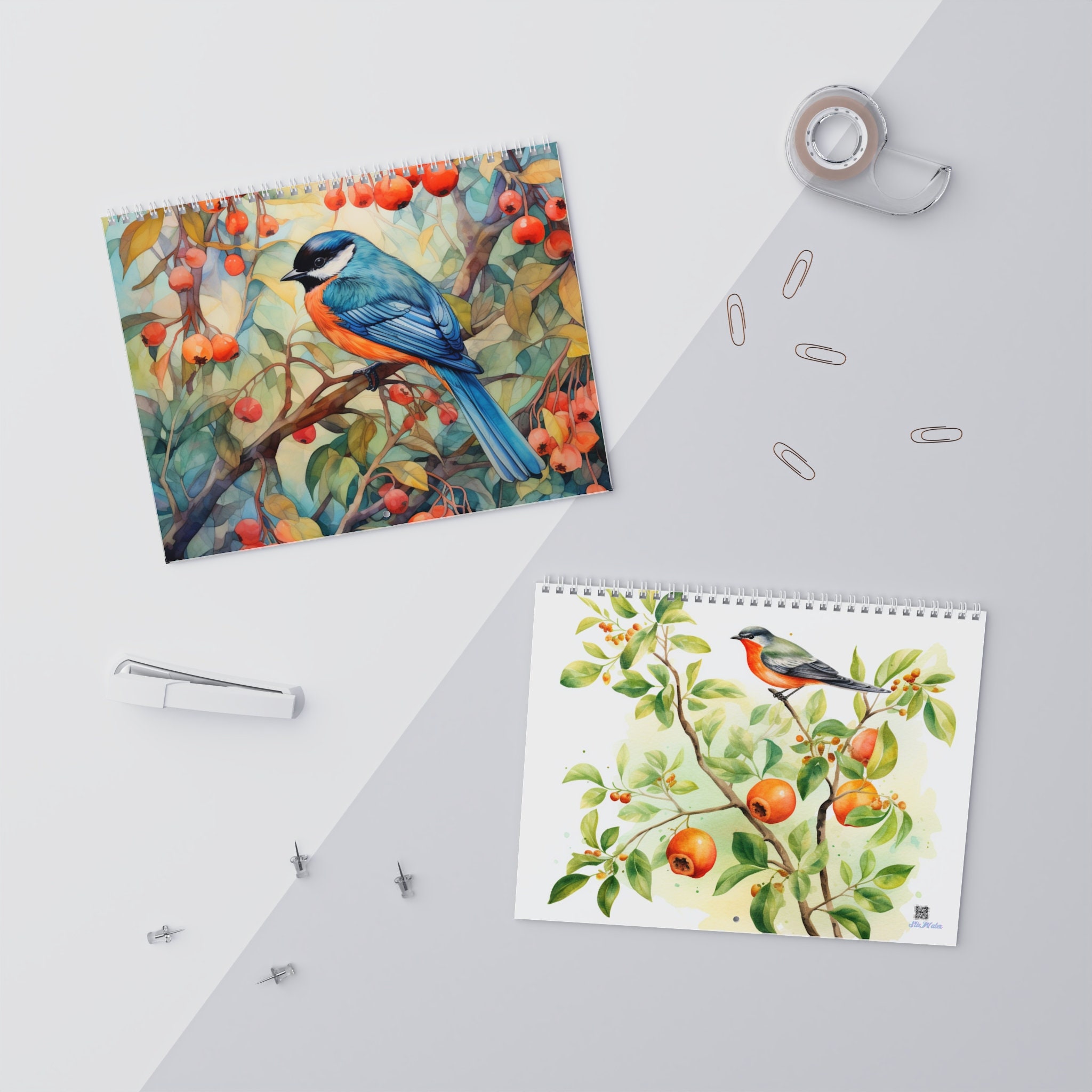 Bird calendar 2024, bird fruit tree calendar 2024, 2024 calendar bird ...