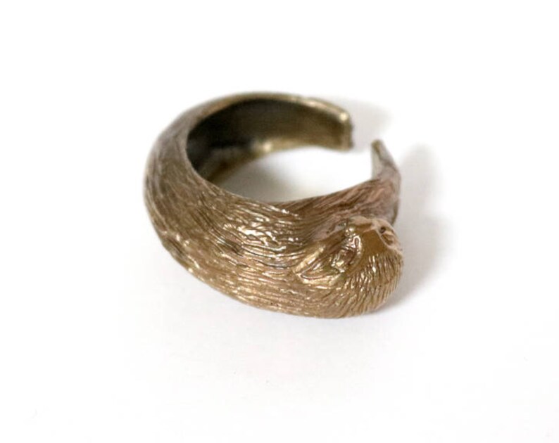 Sloth Ring in Silver or Brass - Etsy