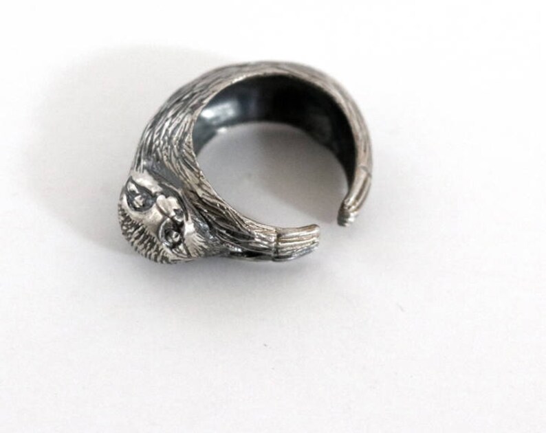Sloth Ring in Silver or Brass - Etsy