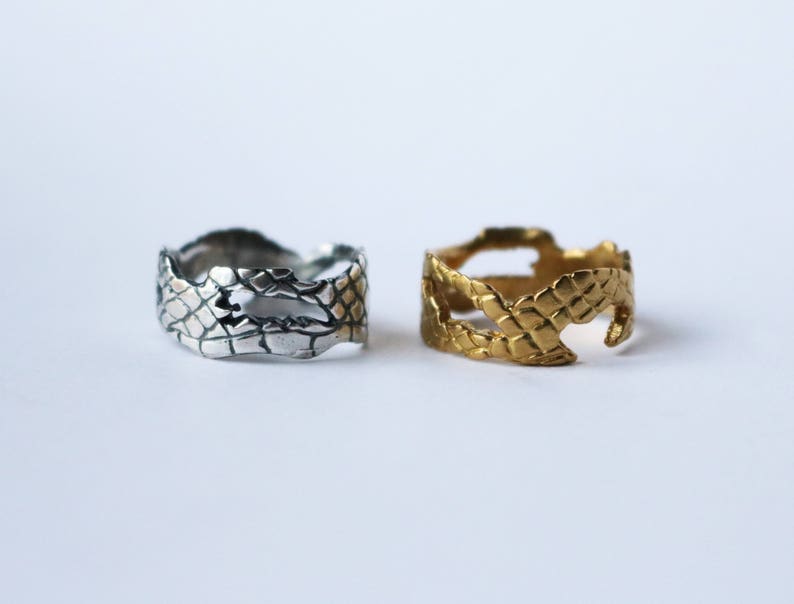 Ring Snake Skin Ring Silver or Brass Handmade Jewelry - Etsy