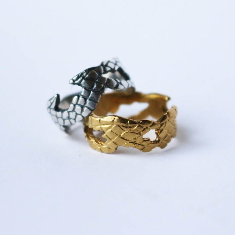 Ring Snake Skin Ring Silver or Brass Handmade Jewelry - Etsy