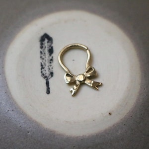 STERLING SILVER Handmade Bow Septum Ring | Body Jewelry - Etsy