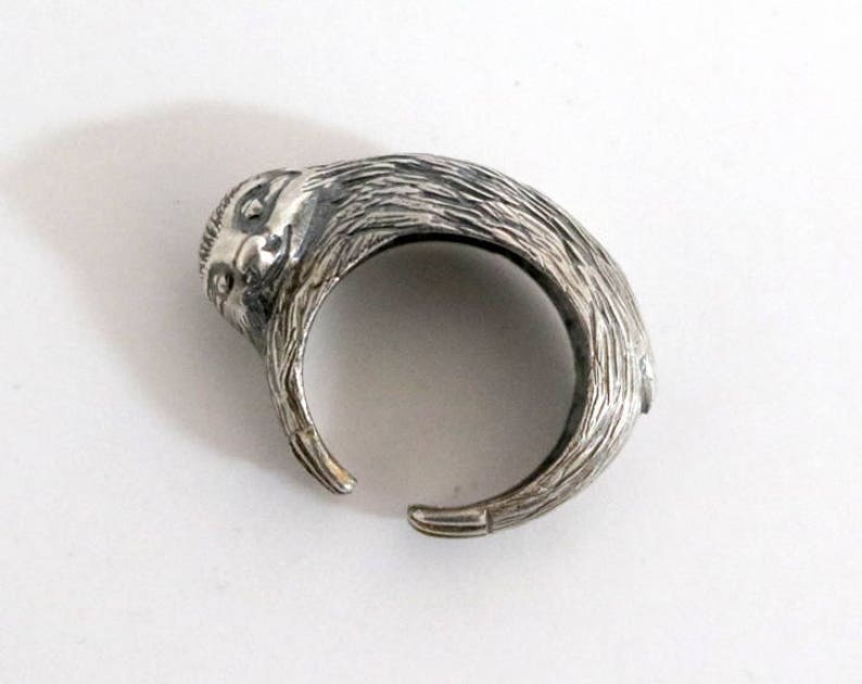 Sloth Ring in Silver or Brass - Etsy