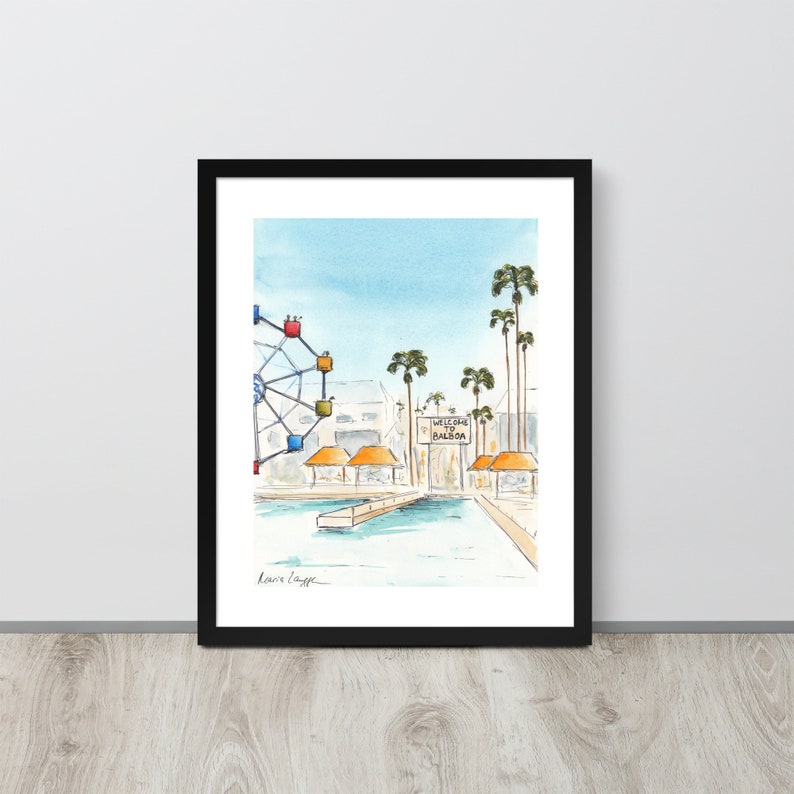 Balboa Island Framed Art, Newport Beach California Coastal Wall Decor ...