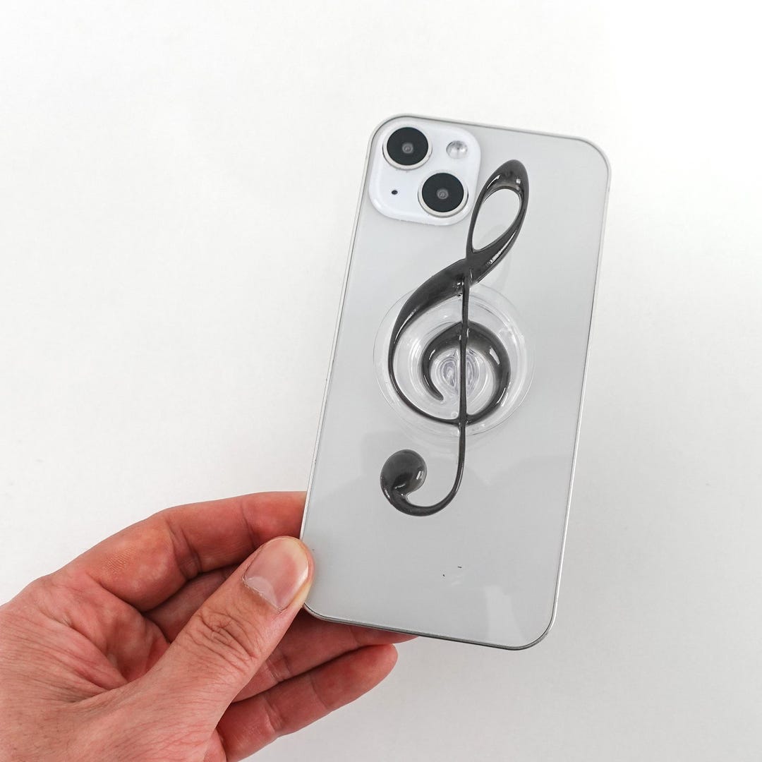 Treble Clef Resin Pop Socket | Treble Clef Phone Grip | Griptock ...