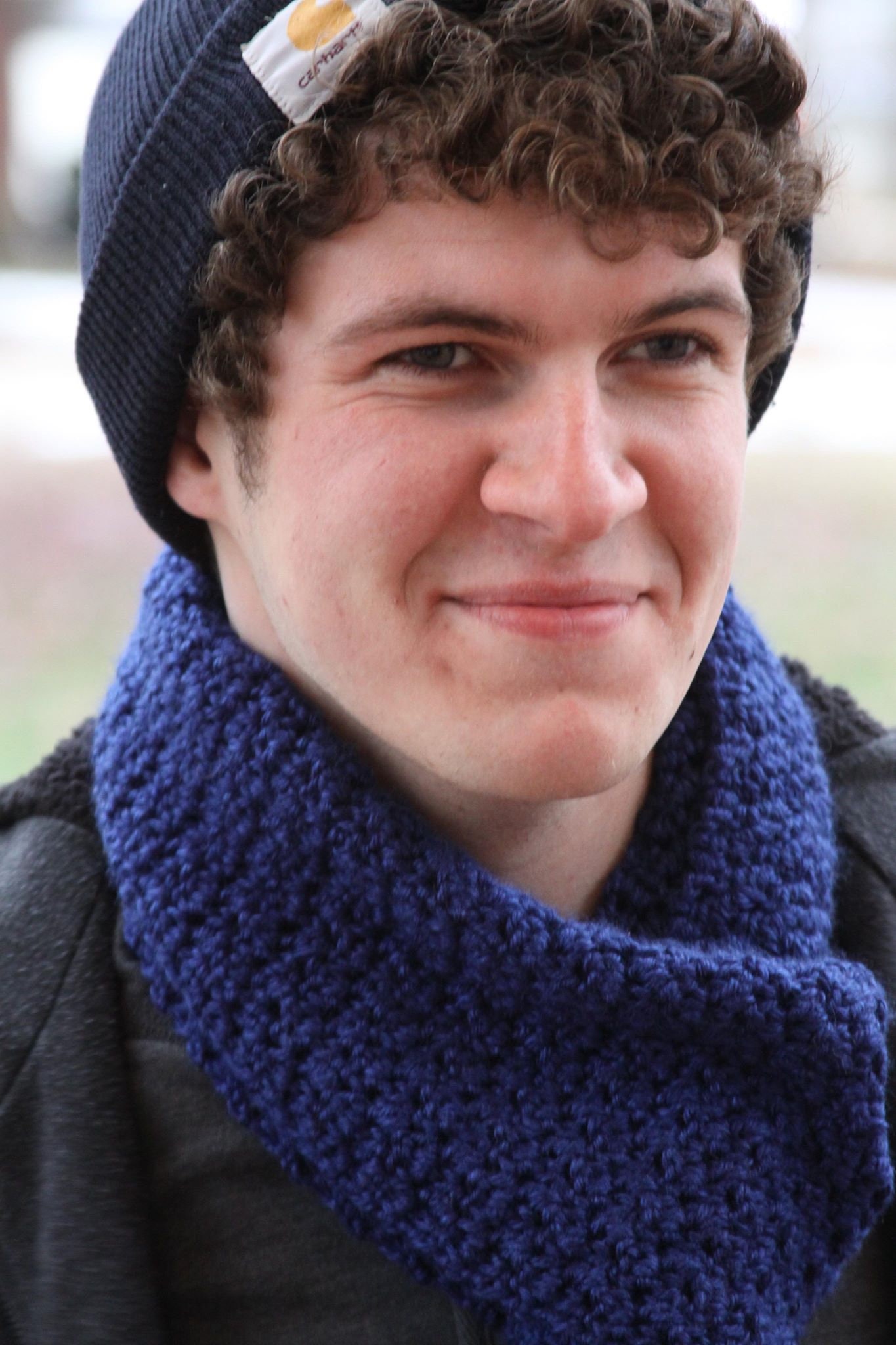 Men's Blue Scarf Winter Accessory Fall Accessory | Etsy