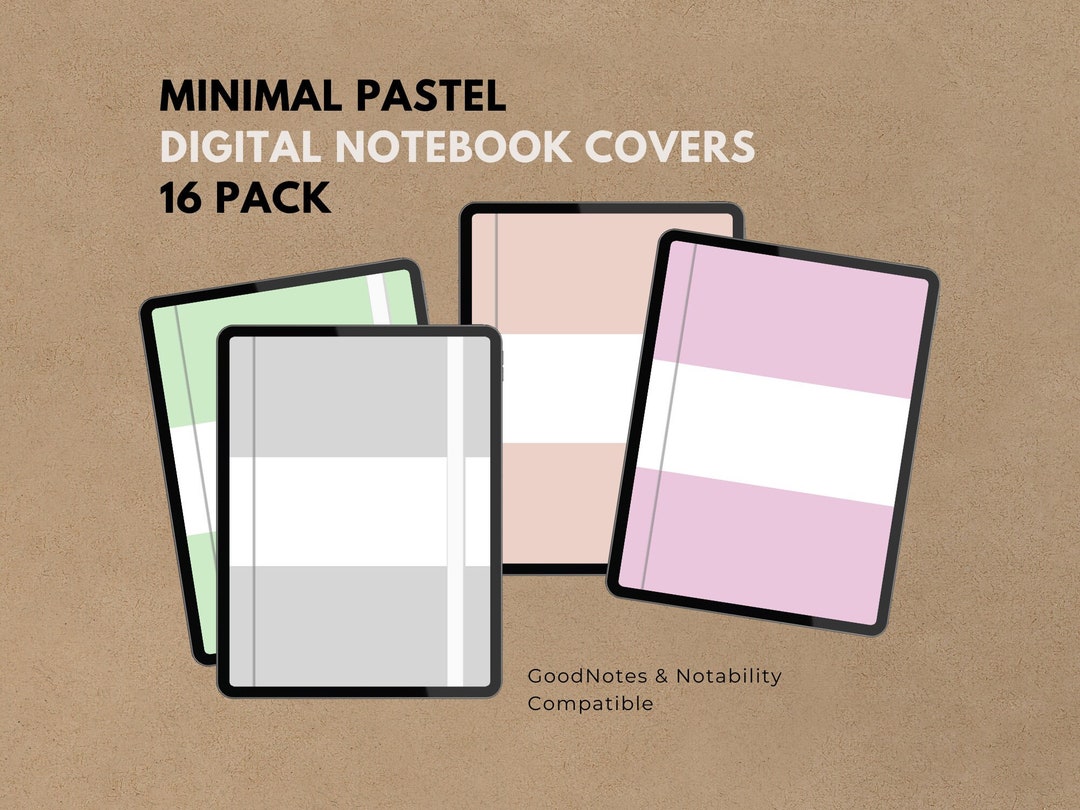 16 Pack Minimal Pastel Aesthetic Covers || INSTANT DOWNLOAD Digital ...