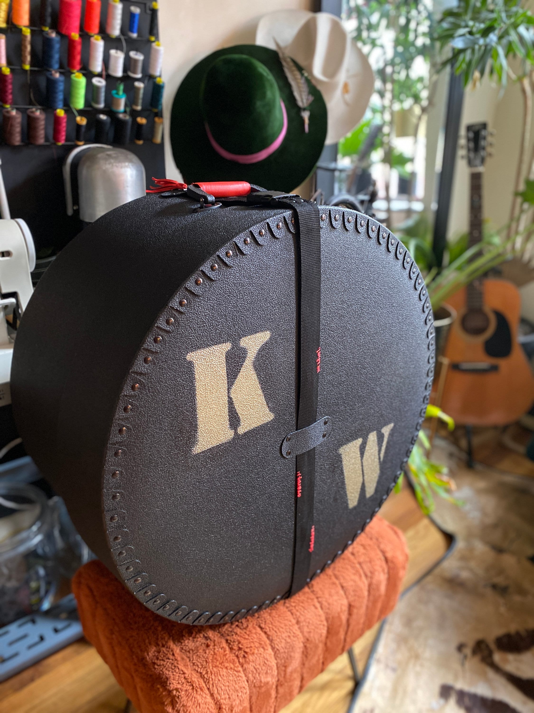 One of a Kind 12"hx24"d Personalized Custom Travel Hat Box Durable ...