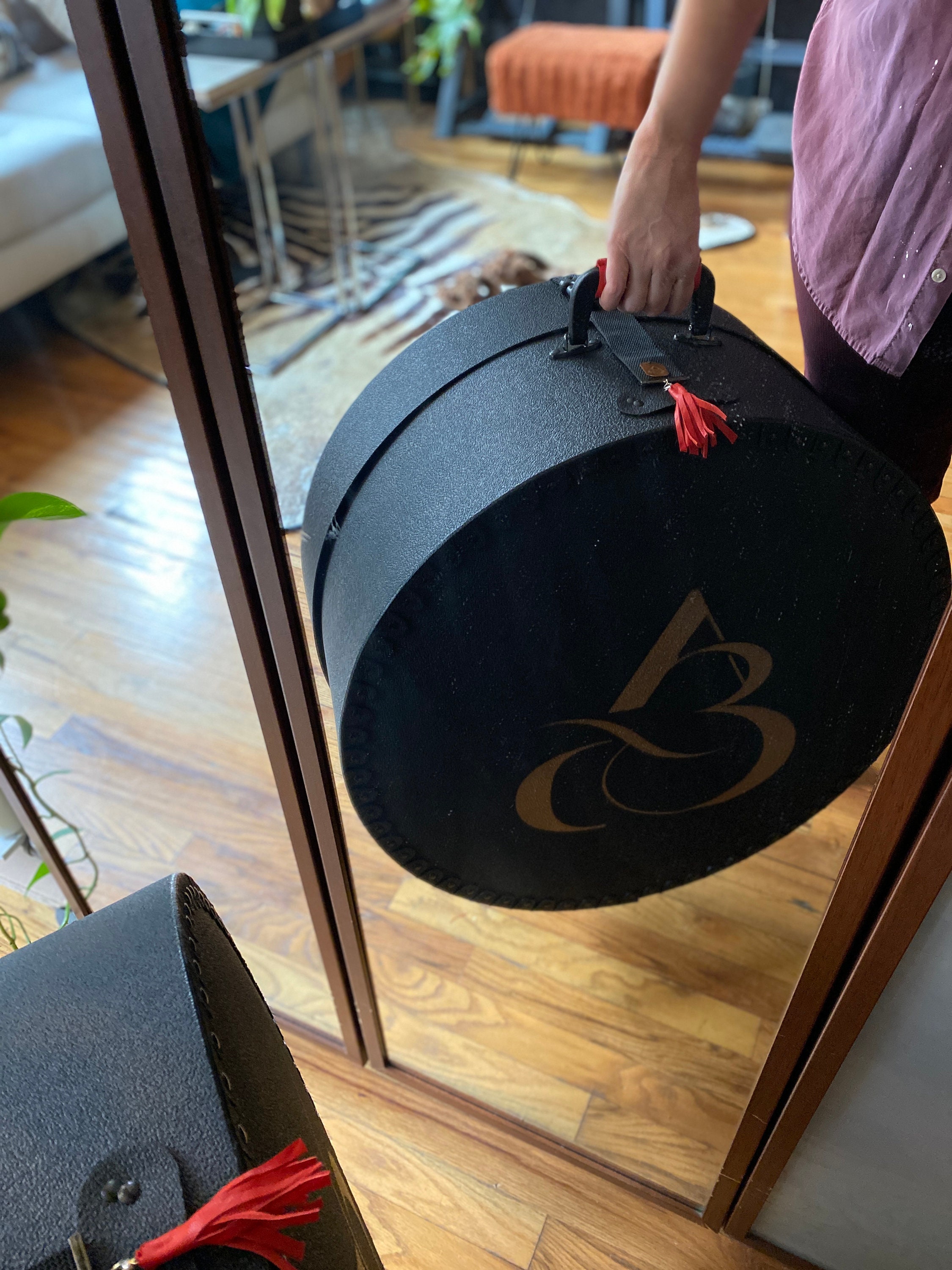One of a Kind 12"hx24"d Personalized Custom Travel Hat Box Durable ...