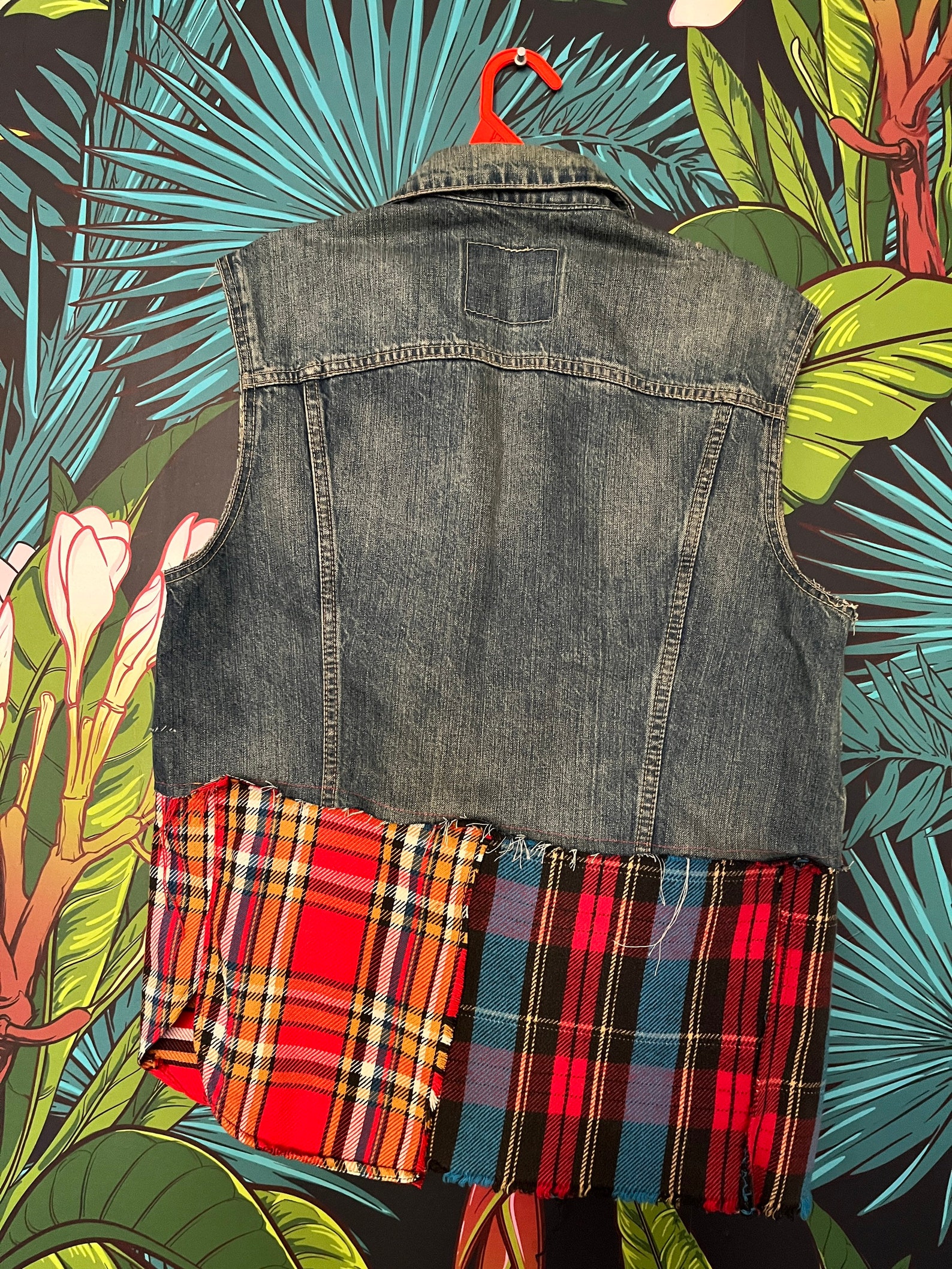 Custom Made to Order Denim & Flannel Vest - Etsy