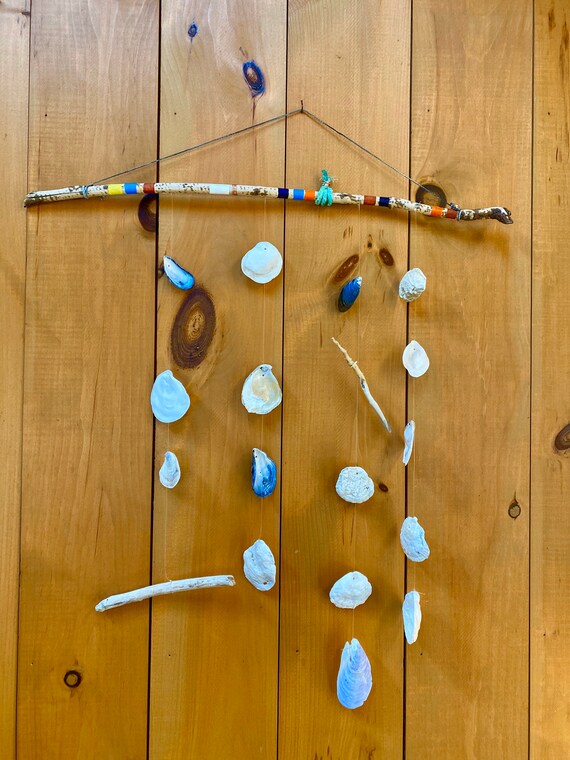 One of a Kind Handmade Scallop Seashell & Driftwood Wind Chime - Etsy