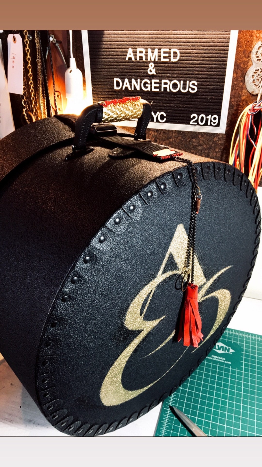 Personalized Travel Hat Box: Custom Chapeau Storage Container (12x18 ...