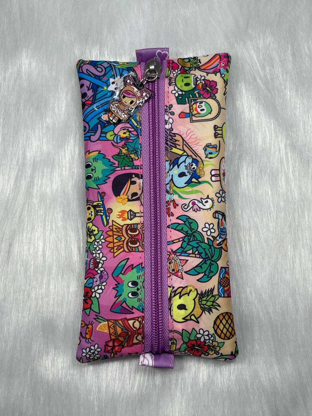 Custom Jujube Tokidoki Toki Tiki Vinyl Split Pouch - Makeup Bag ...