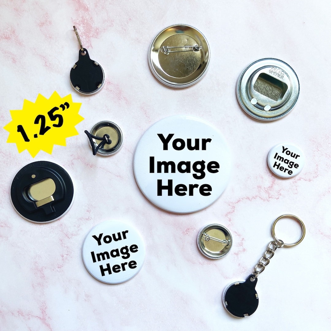 1.25 Personalized Custom Pin Back Buttons Magnets - Etsy