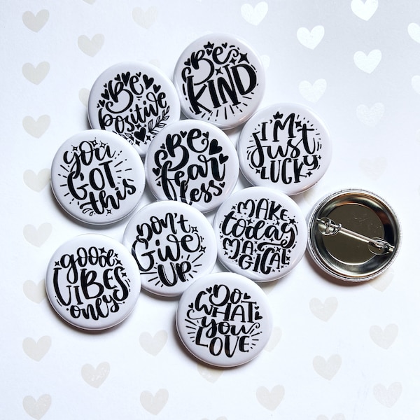 Motivational Buttons - Etsy