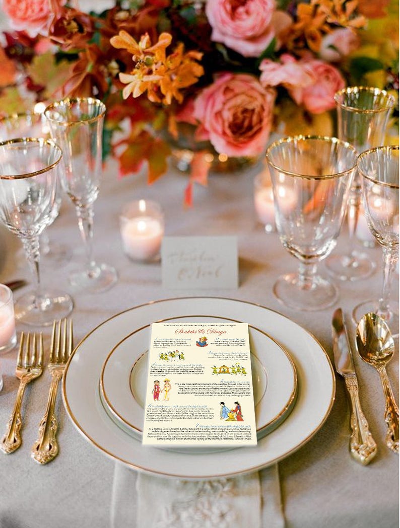 Simplified Tamil/indian Hindu Wedding Program Template - Etsy