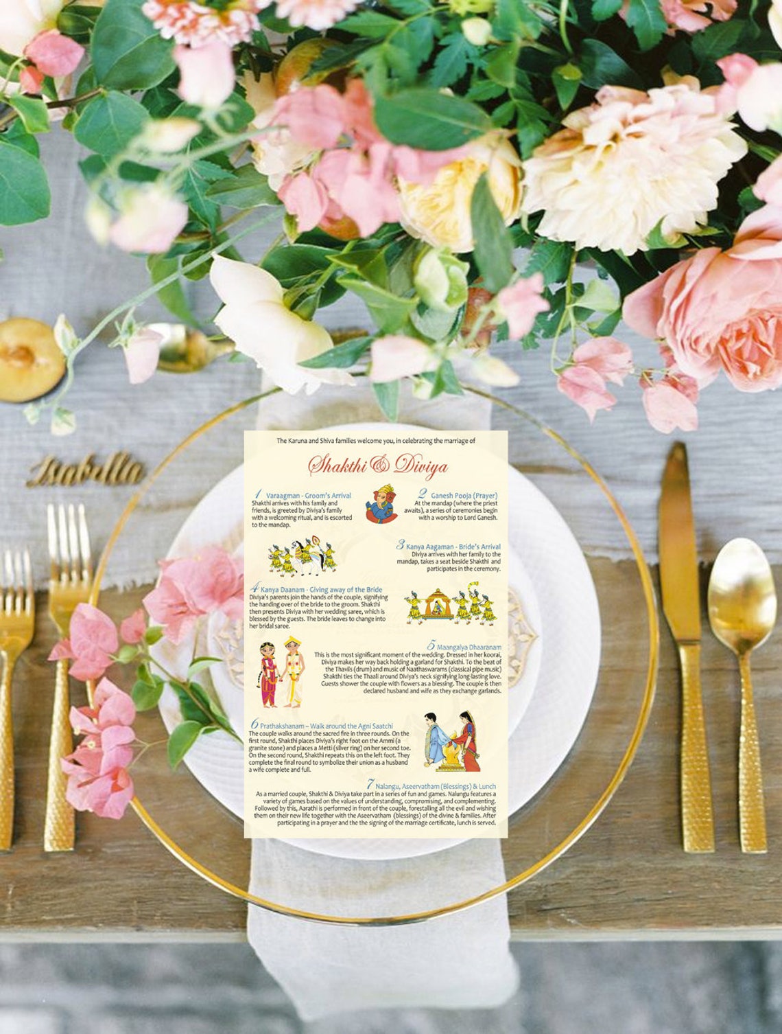 PERSONALIZED Tamil/indian Hindu Wedding Program in 48 HOURS! - Etsy
