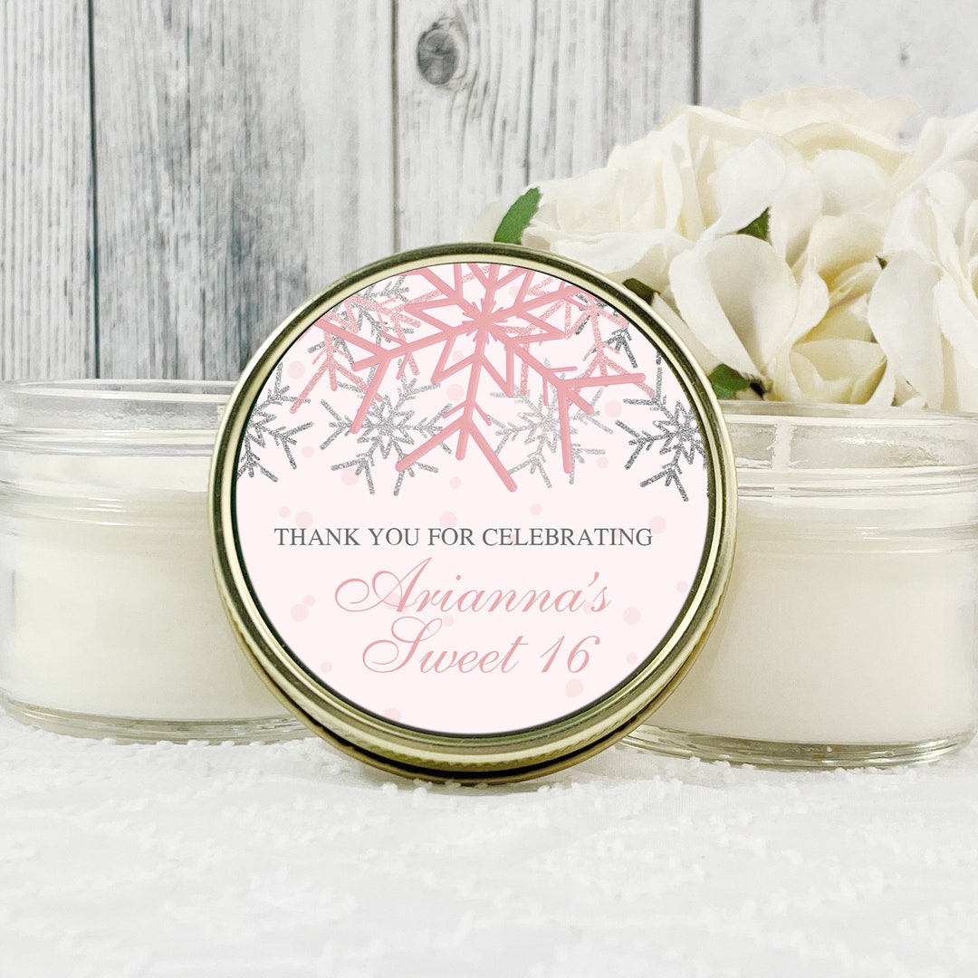 Set of 12 Snowflake Birthday Favor , Winter Birthday Party Favors ...