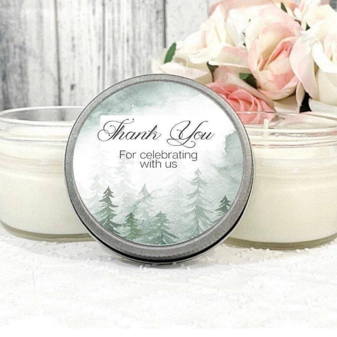 Forest Wedding Favor Candle: 4oz Soy Wax, Woodland Party Set of 12 - Etsy