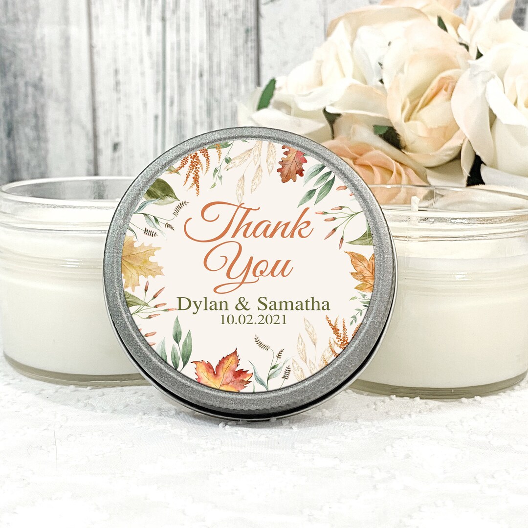Bulk Fall Wedding Candle Favor Rustic Bridal Shower and Wedding Favors ...