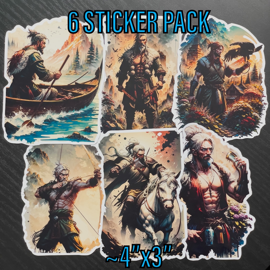 4 Tall Epic Viking Vinyl Stickers Pack, Waterproof Artwork - Etsy