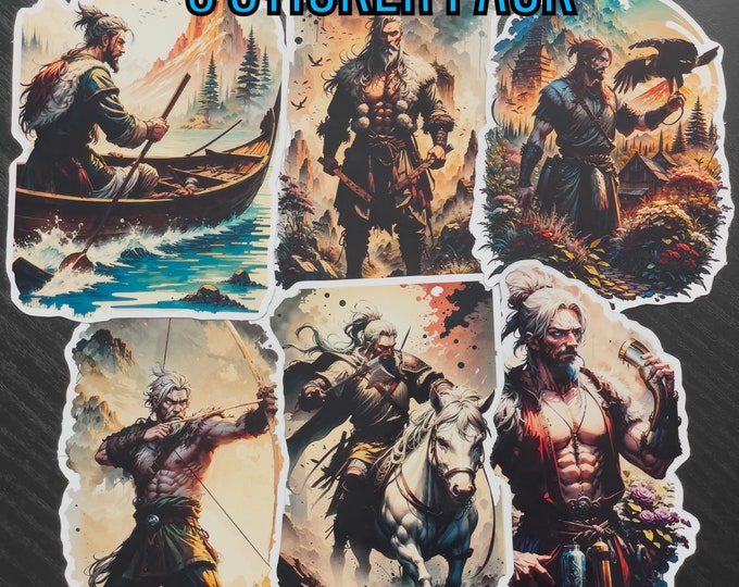 4 Tall Epic Viking Vinyl Stickers Pack, Waterproof Artwork - Etsy
