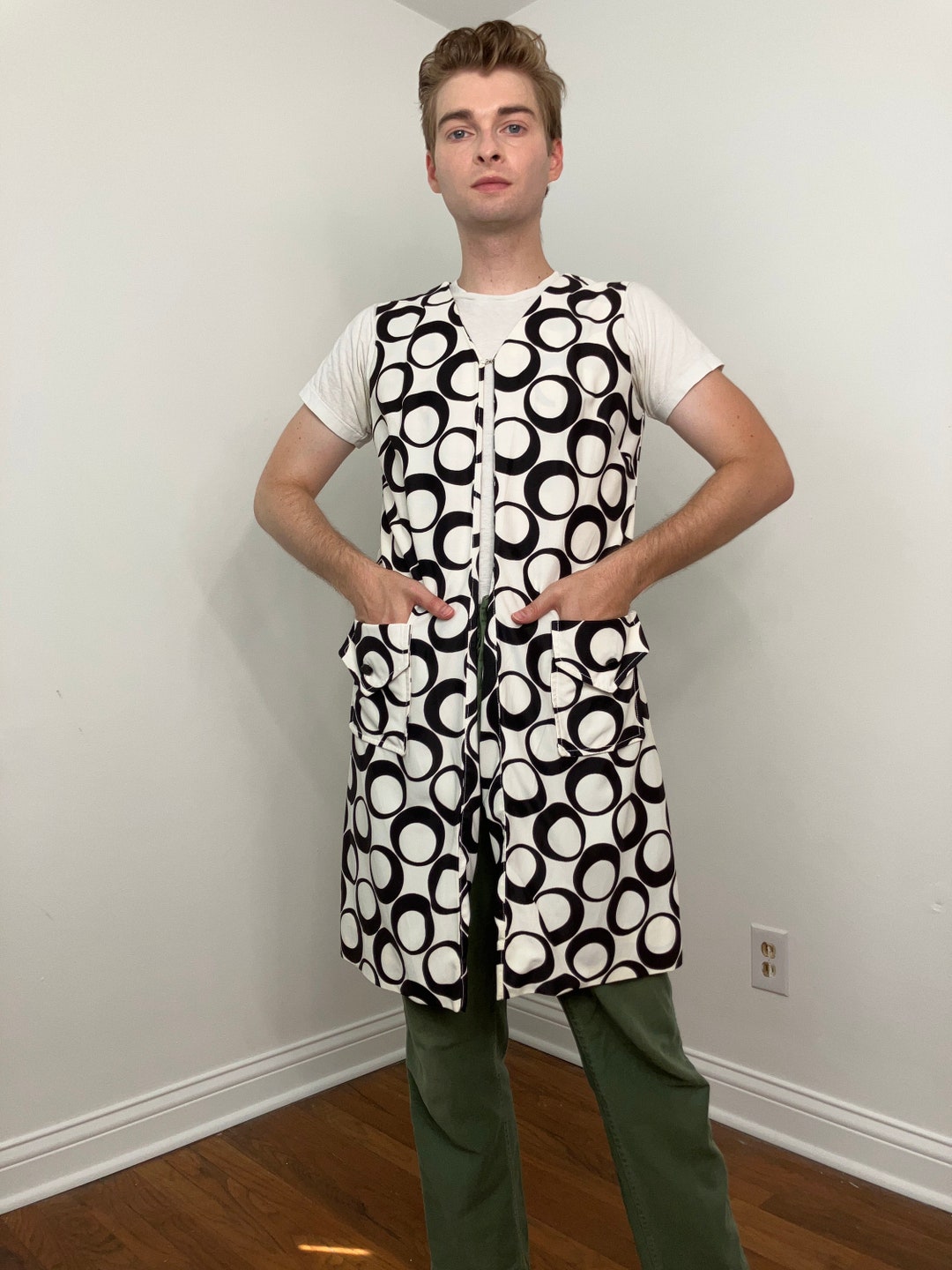 60s / 70s Mod Op-art Vest - Etsy