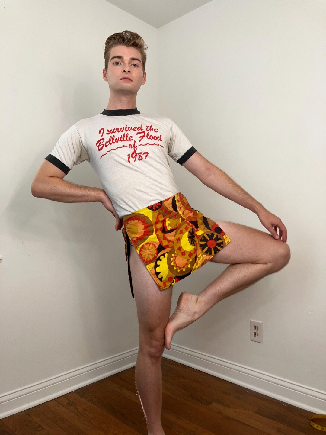 60s Hawaiian Tiki Swim Trunks With Open Sides by Brentwood Sportwear - Etsy