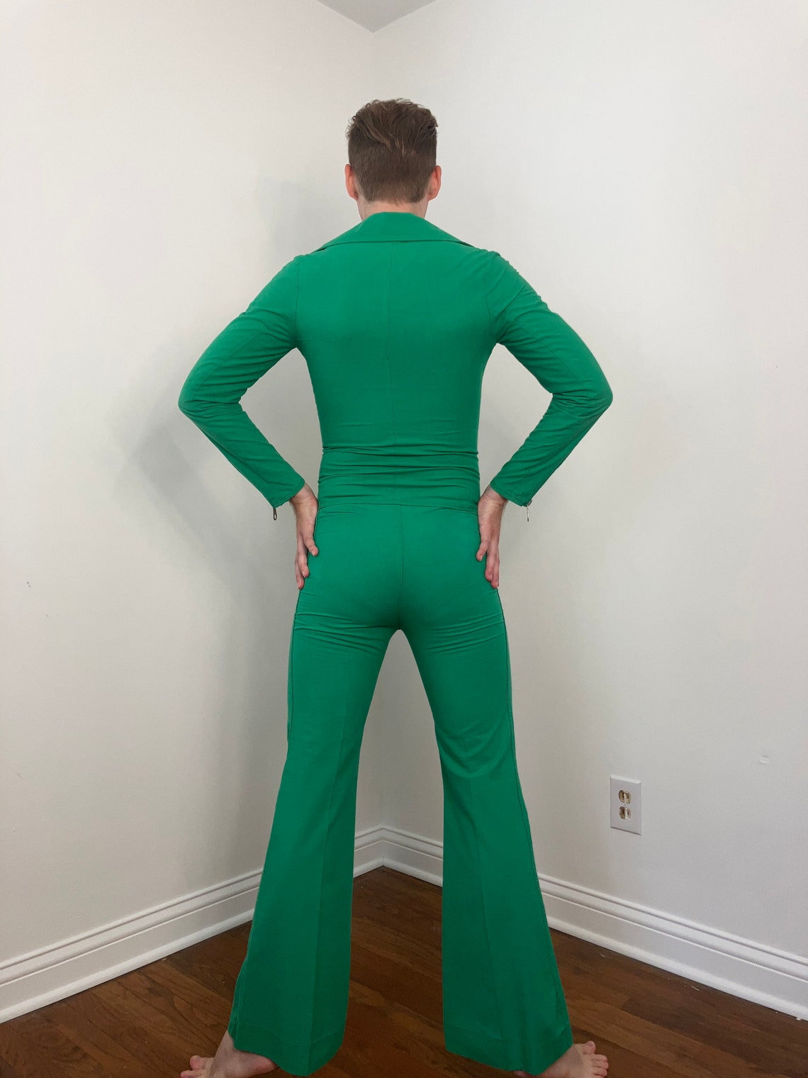 Rare 70s Kelly Green Sysser Ginsborg Denmark Moto Jacket With Bell ...