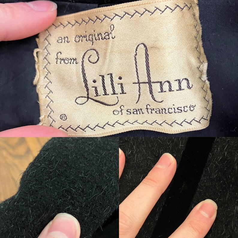 50s Lilli Ann Velvet and Mohair Blend Trapeze Swing Coat - Etsy