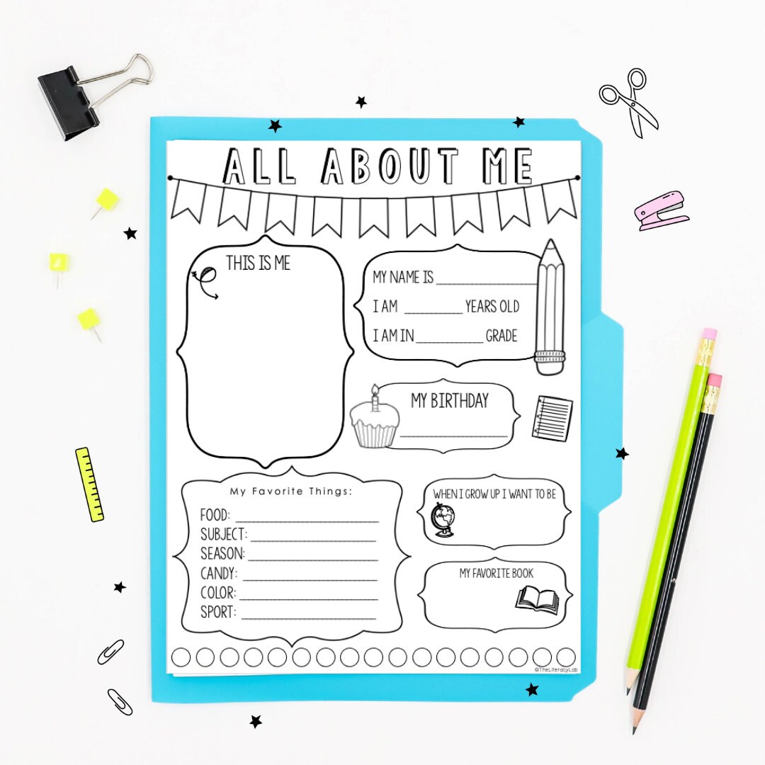 All About Me, Back to School Questions | All About Me Printable ...