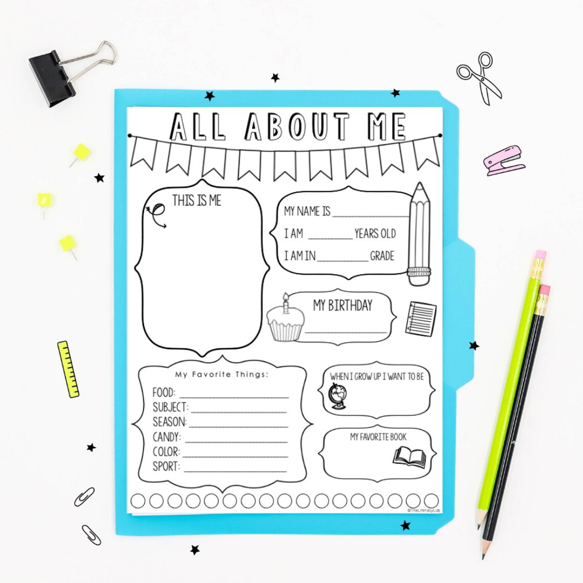 All About Me, Back to School Questions | All About Me Printable ...
