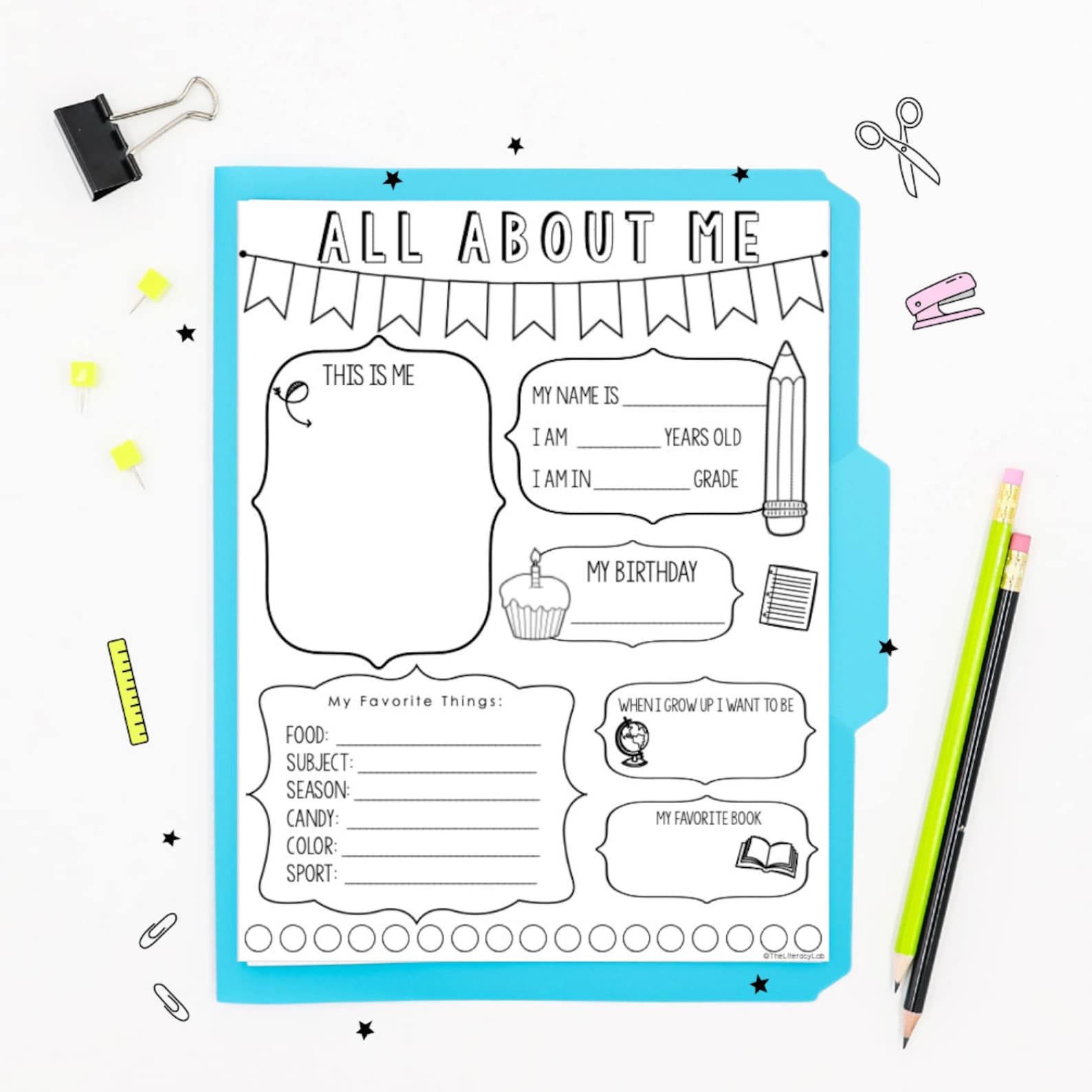 All About Me, Back to School Questions | All About Me Printable ...